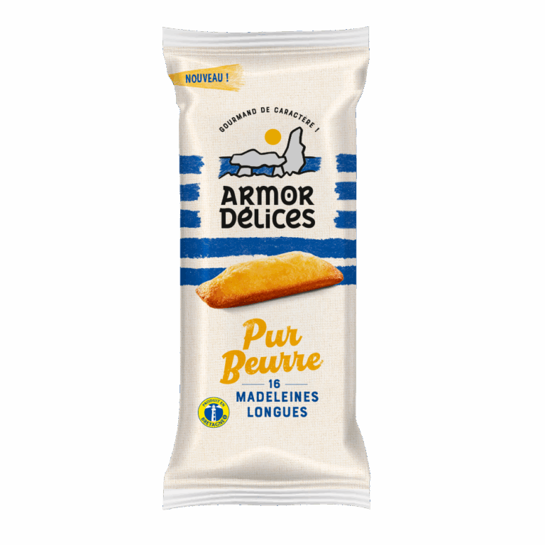 La Madeleine Longue Pur Beurre Armor Délices - Sachets de 16 Madeleines ...